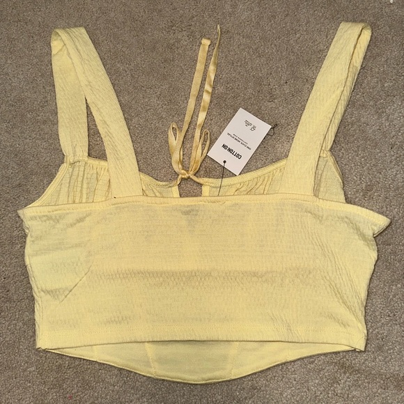 Cotton On | Tops | Pastel Yellow Cropped Tank | Poshmark